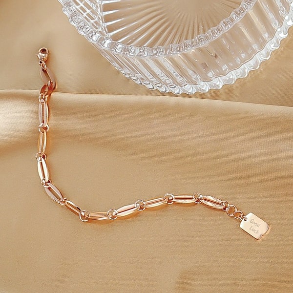 Rose Gold Good Luck Chain Bracelet | Classy Women Collection