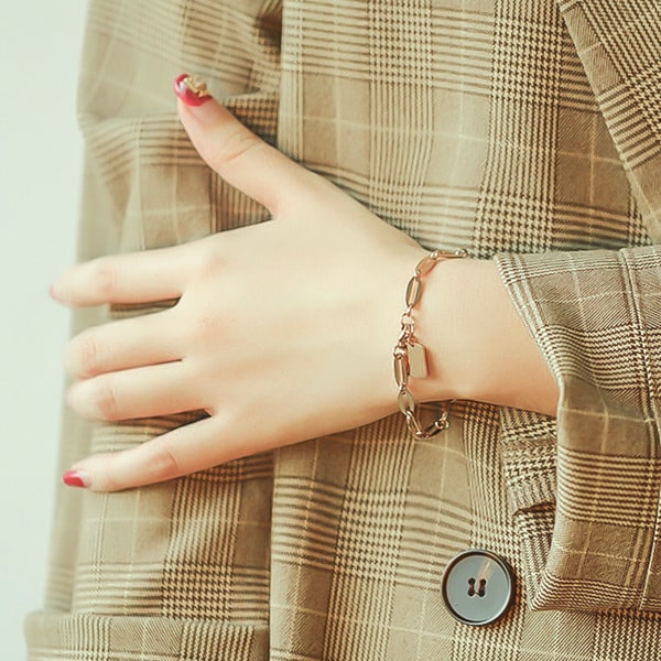 Rose Gold Good Luck Chain Bracelet | Classy Women Collection