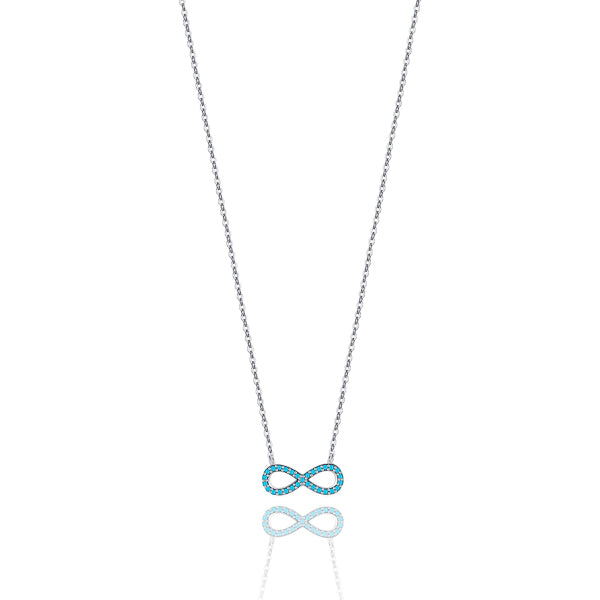 Turquoise Infinity Necklace Made Of Sterling Silver | Classy Women ...