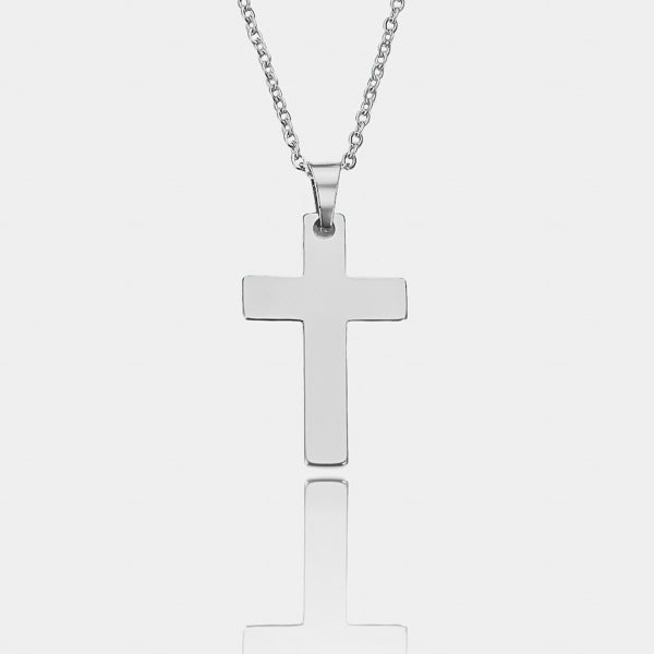 Simple Silver Cross Pendant Necklace | Classy Women Collection
