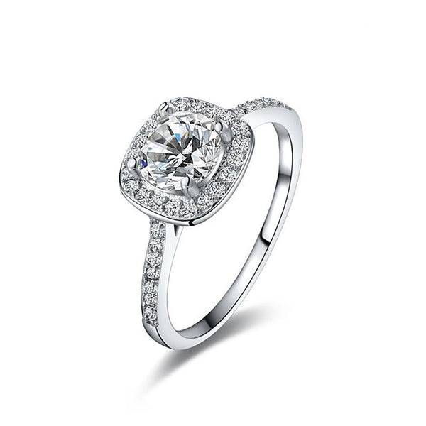 Platinum Plated Ring with Cubic Zirconia | Classy Women Collection