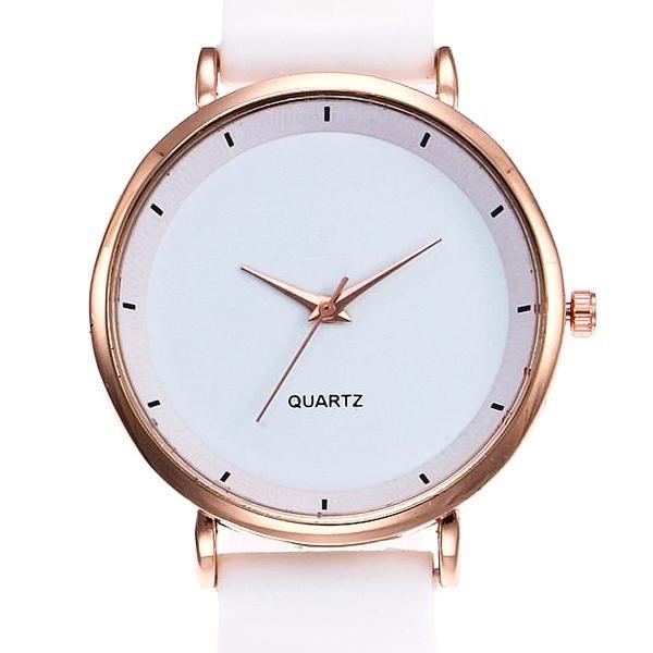 White Women's Watch with White Silicone Strap & Rose Gold Case | CWC ...